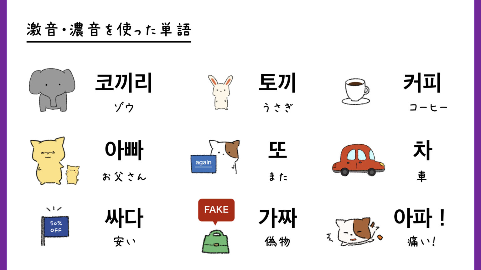 ハングルの激音・濃音を覚えよう！ | ハナ韓まとめ