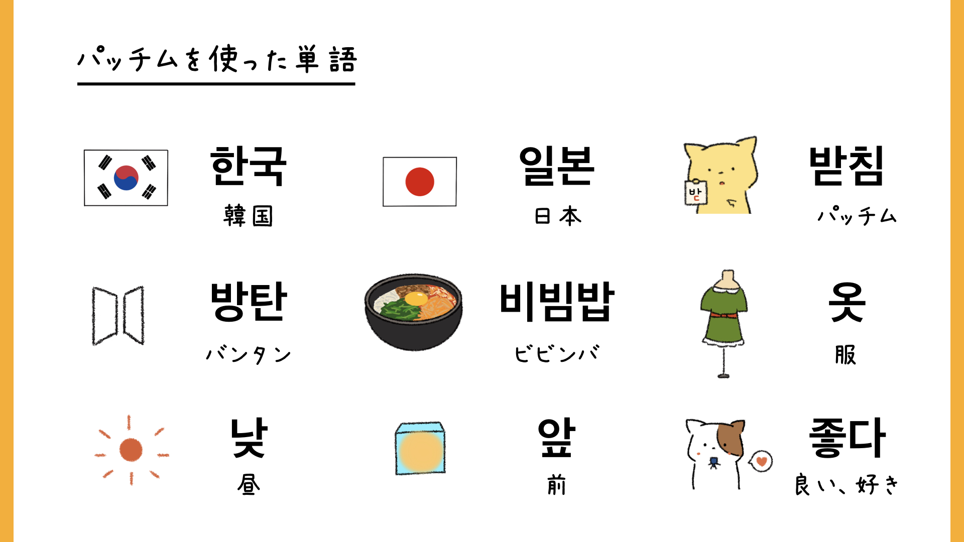 ハングルのパッチムを覚えよう | ハナ韓まとめ